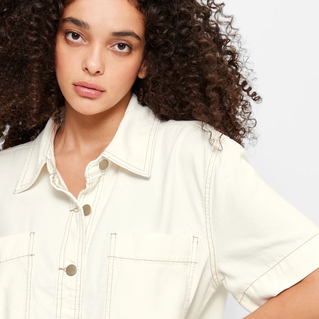 Short Sleeve Denim Shacket | Target Australia