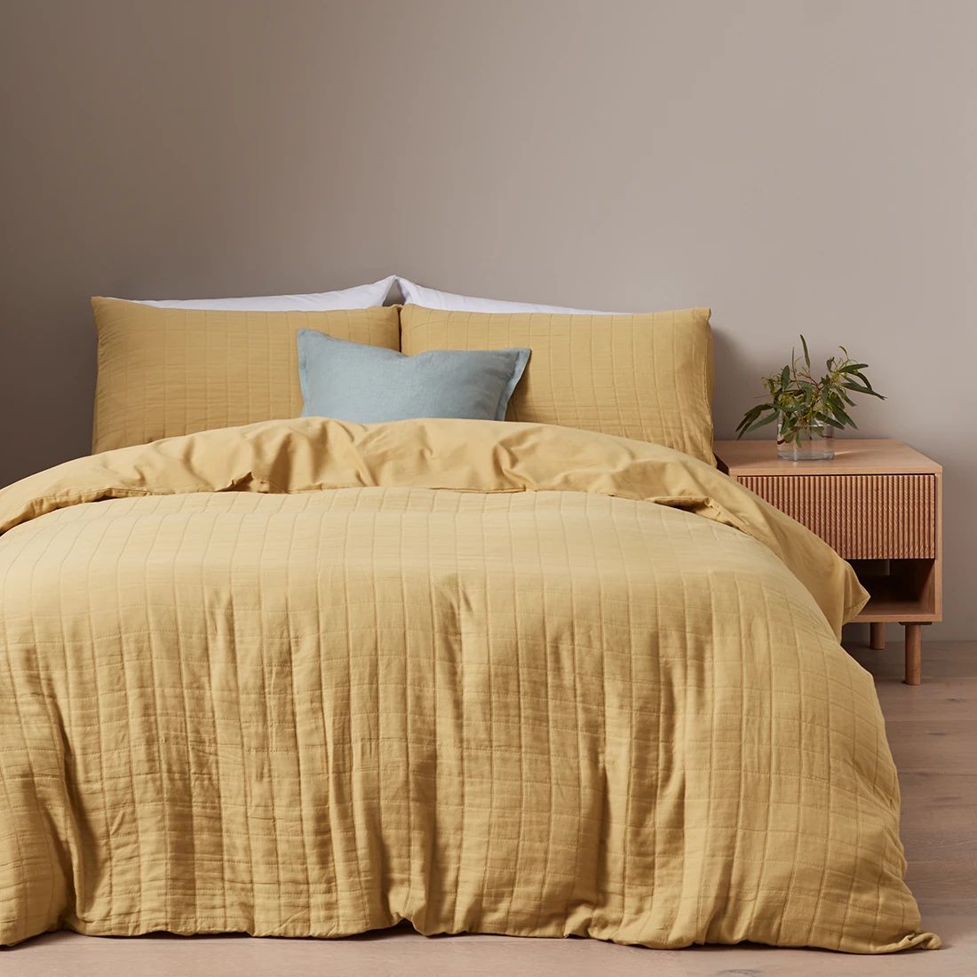 Preston Quilted Grid Quilt Cover Set | Target Australia