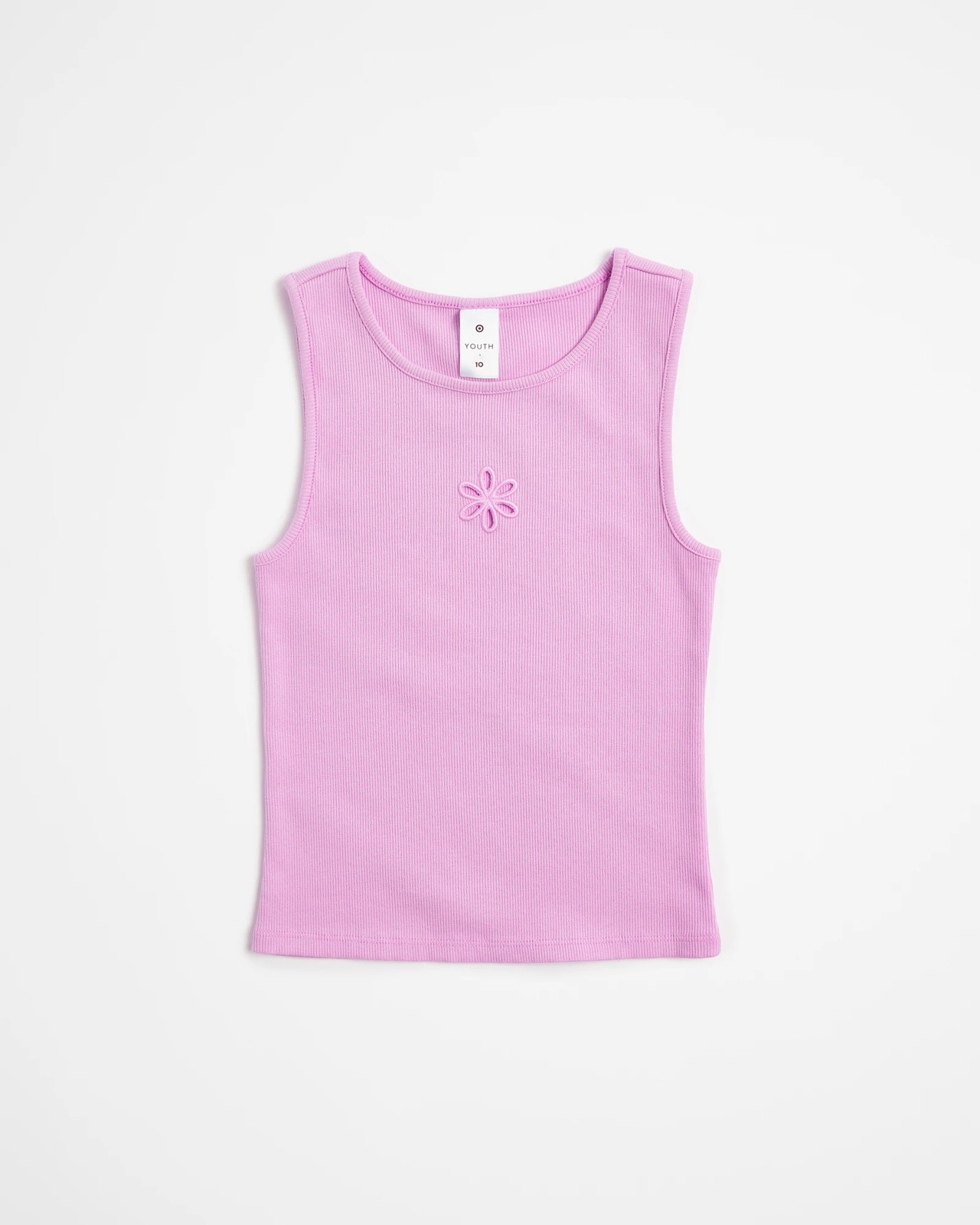 Rib Embroidered Tank | Target Australia