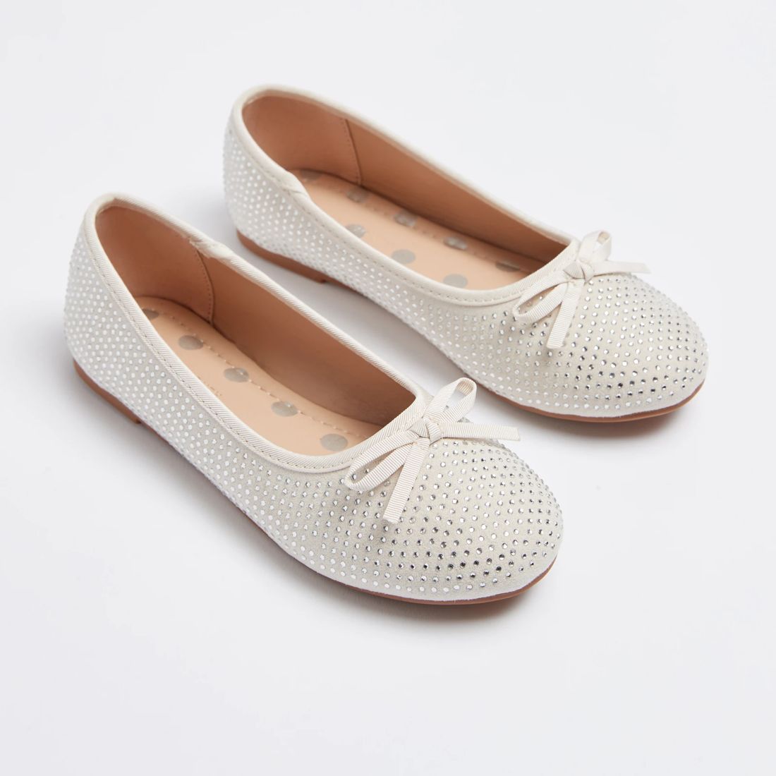 Youth Diamante Ballet Flats - Ivory | Target Australia