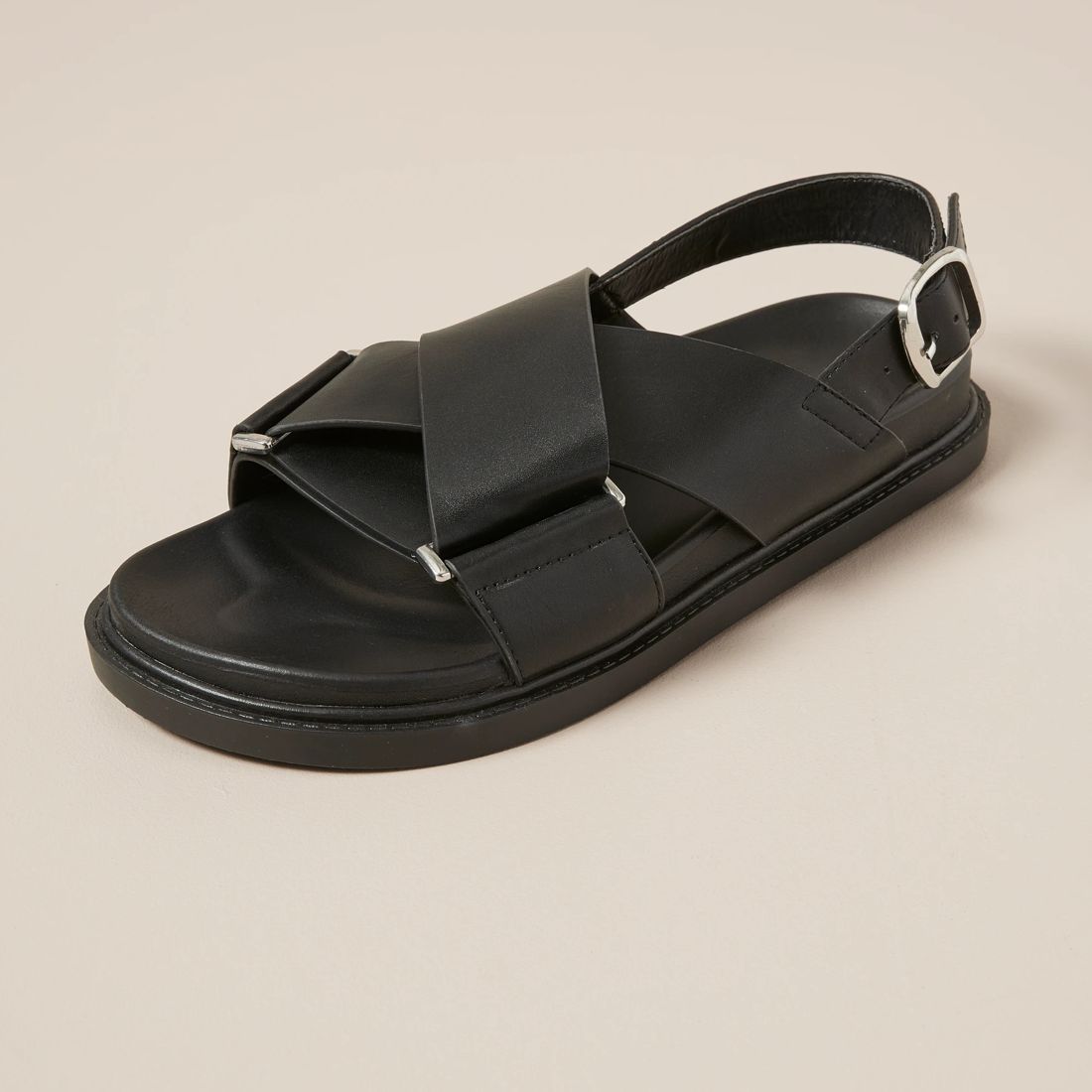 Womens Crossover Moulded Sandal - Maria - Black | Target Australia