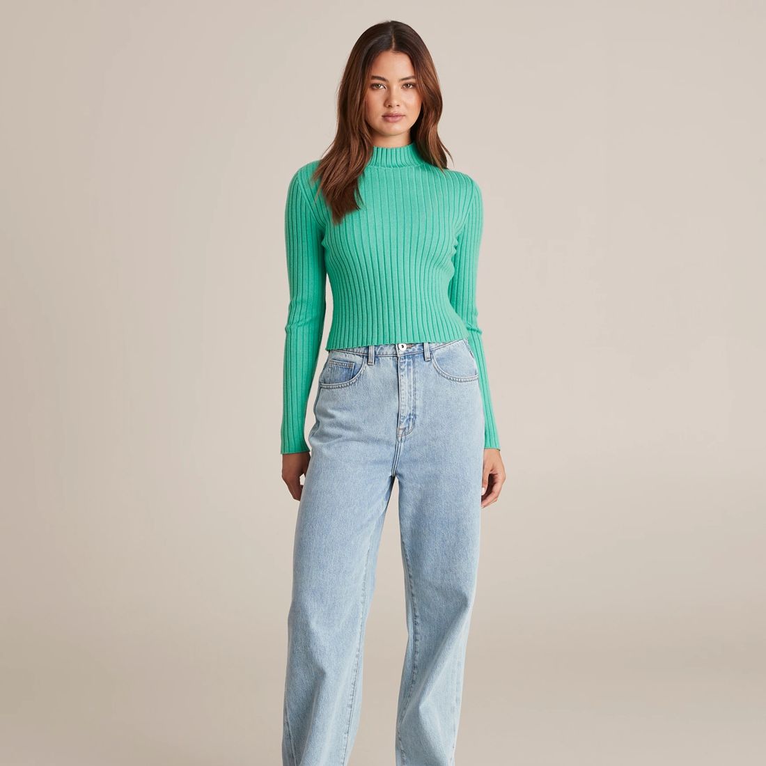 Lily Loves Cropped Rib Knit Skivvy | Target Australia