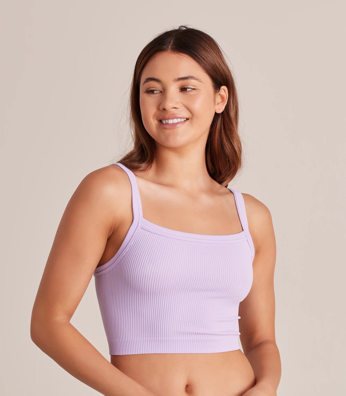 Lily Loves Ribbed Seamfree Longline Square Neck Crop Top; Style ...