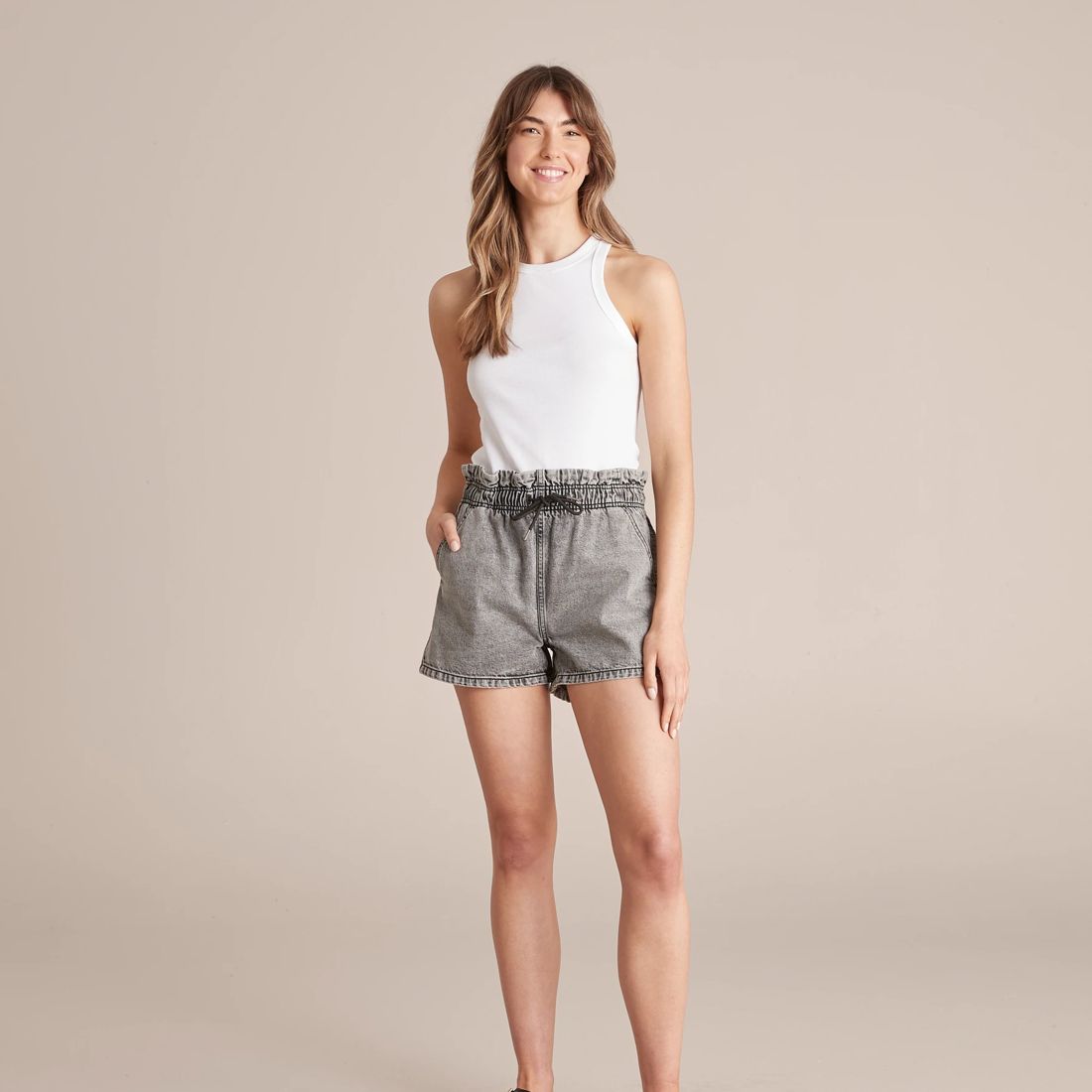 Paperbag Waist Denim Shorts | Target Australia
